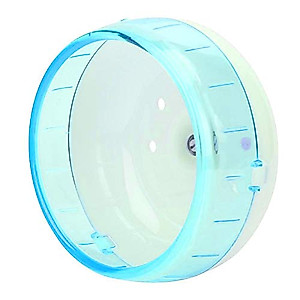 Felenny Hamster Wheel Toy Silent Runner Spinner Exercise Running Wheel Small Pets Plastic Silent Roller Exercise Wheel Cage Attachment Suitable for Small Animals Hamster Guinea Pig Blue