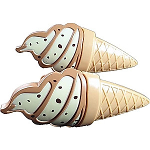 3 Set (6 Ct) Lemon Cup, Pink Ice Cream, White Ice Cream Beach Towel Clips Jumbo Size for Beach Chair, Cruise Beach Patio, Pool Accessories, Household Snacks Clip, Baby Stroller Clips by C&H Solutions