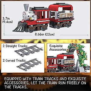 Winner Classic City Train Sets, [Collectible] Train Building Toys, 364Pcs City Train Set with Train Tracks, STEM Toys for Kids 6-12, [Real Detail Restore] Model Train for Train Lovers, Boys and Girls