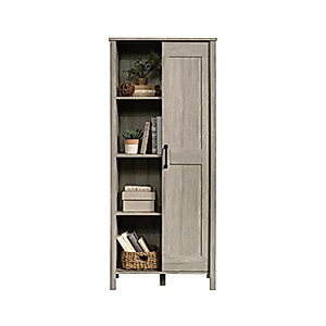 Sauder Miscellaneous Storage Sliding Door Cabinet, L: 27.09" x W: 15.39" x H: 62.99", Spring Maple Finish