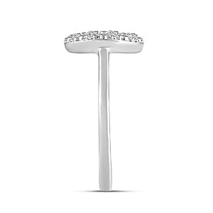 Fifth and Fine 1/10 CTW Diamond Circle Ring Set in Sterling Silver (White, 9)