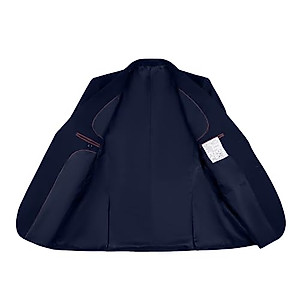 Navy Blue Suit Blazer for Men Slim Fit Bussiness Wedding Prom Party Dinner Suit Jacket Lightweight Casual Sport Coat Jacket L