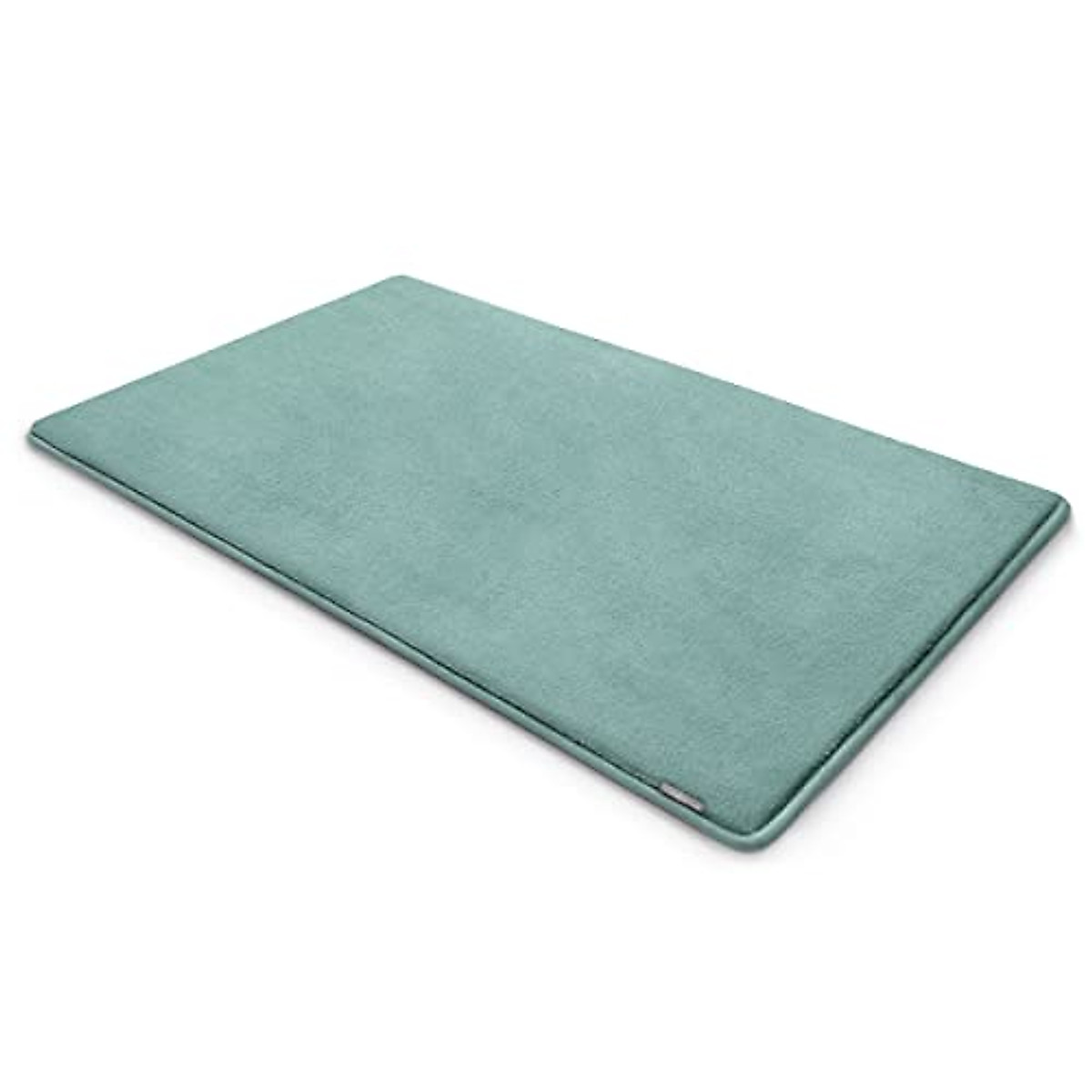 MICRODRY - Luxurious Memory Foam Bath Mat, Absorbent Bathroom Mat with Skid-Resistant Base, Machine-Washable Bath Mats for Bathroom, Kitchens & More, Quick Dry Mat 21 x 34 inches, Aqua
