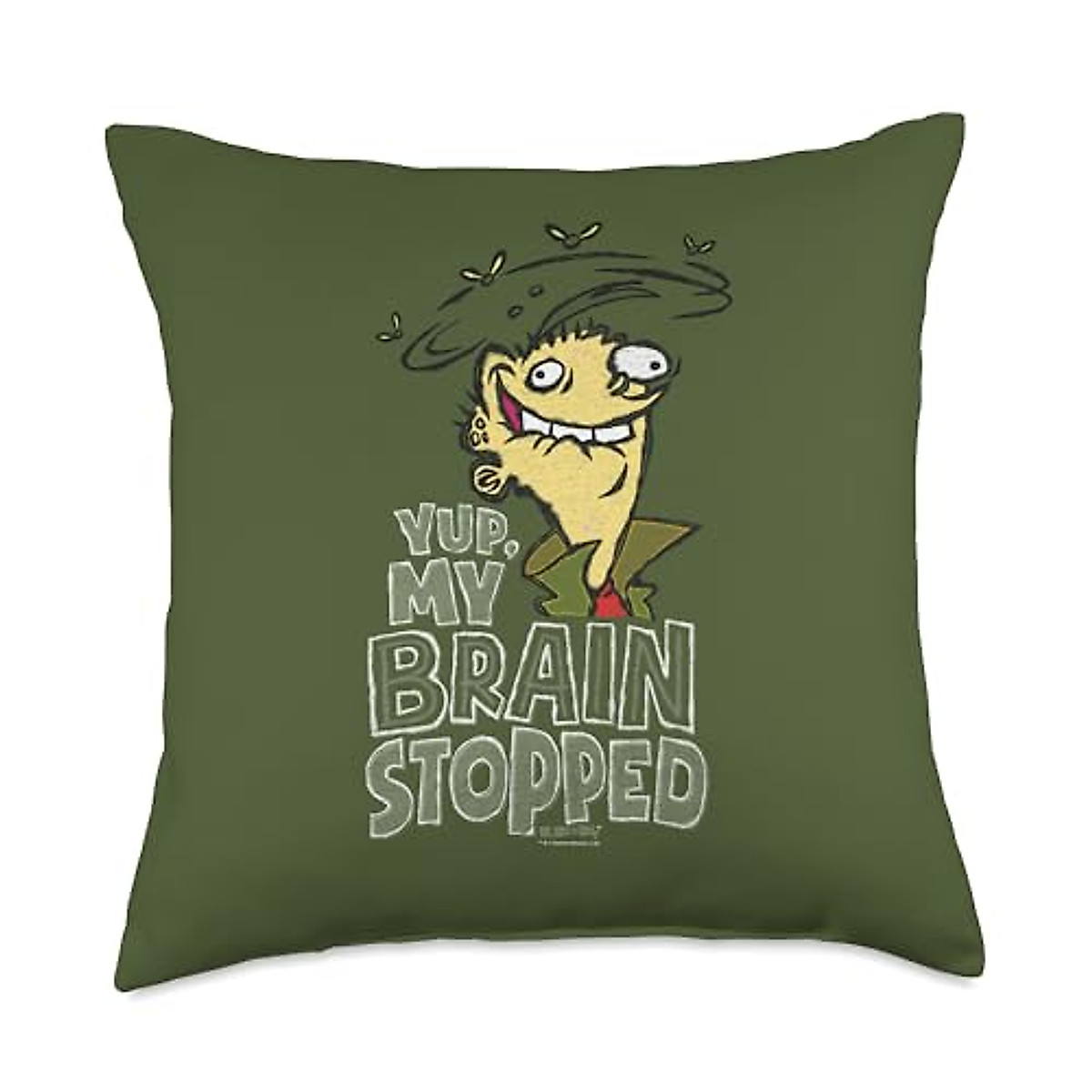 Ed, Edd n Eddy Brain Dead Ed Throw Pillow, 18x18, Multicolor