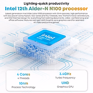 CHUWI 2023 MiniBook X Touchscreen 2-in-1 Laptop, 12GB RAM 512GB ROM, Intel Celeron N5100, 10.51" Windows 11 Convertible Laptops, 1TB SSD Expand, 1920x1200, Backlit Keyboard, WiFi 6, BT5.2, Webcam