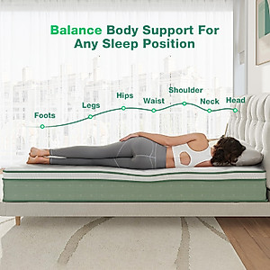Novilla Twin Mattress, 10 Inch Hybrid Mattress in a Box, Gel Inflation Memory Foam with Pocket Coils Innerspring for a Cozy Night, Pillow Top Twin Size Mattress, Medium Firm & Fit The Body's Curves