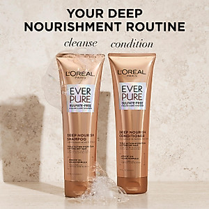 L'Oreal Paris Hair Conditioner for Dry Hair, Triple Action Hydration, Apricot Oil Infused, EverPure, 8.5 Fl Oz (Packaging May Vary)