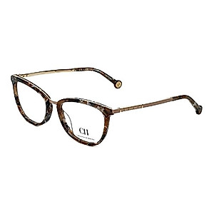 Carolina Herrera Designer Eyeglasses VHE094K-0323 in Brown-Pattern 52mm DEMO LENS