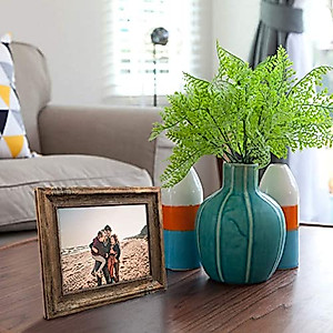 ZBEIVAN 2-Pack 5x7 Picture Frames Set Vintage Brown Family Art Rustic Photo Frame for Tabletop Stand or Wall Hanging