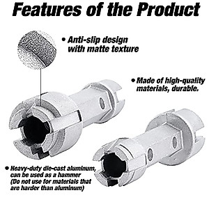 WMAZtool Tub Drain Remover Wrench - Use to Install and Remove Most Bath and Shower Drains and Closet Spuds Square Plastic Toilet Seat Nuts