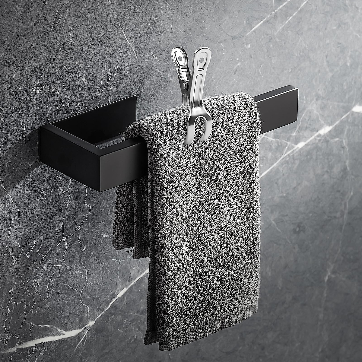 Tokusatsu 6-Pack Kitchen Towel Clips - Stainless Steel Heavy Duty Towel Clip, Ideal for Kitchen, Oven Handle, Bathroom Towel Rack, Dishwasher and Stove to Trevent Towels from Falling Off, Silver