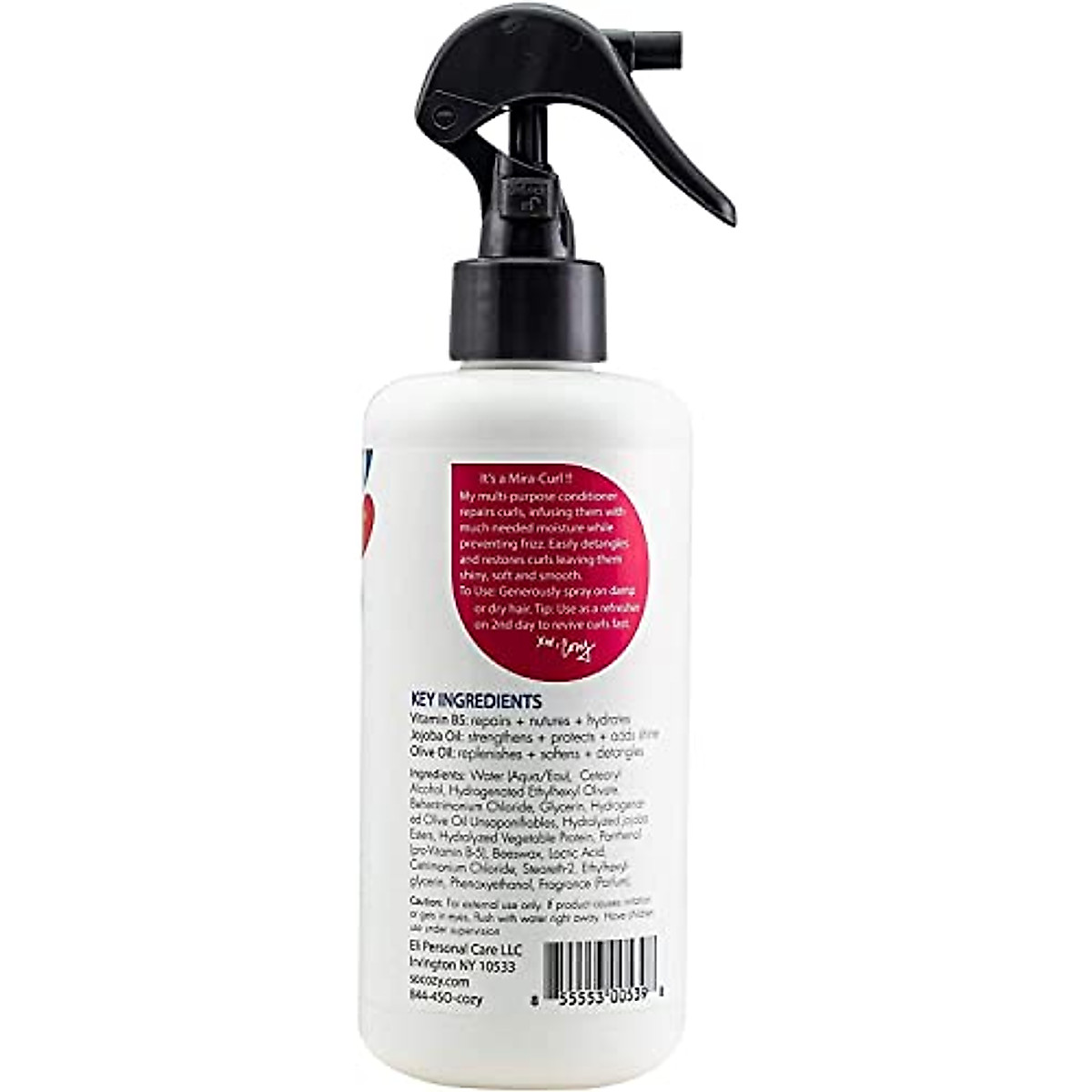 So Cozy,Curl Spray LeaveIn Conditioner For Kids Hair Detangles And Restores Curls No Parabens Sulfates Synthetic Colors Or Dyes,Jojoba Oil,Olive Oil & Vitamin B5,Sweet-Pea,8 Fl Oz(2 Pack),White,(539A)