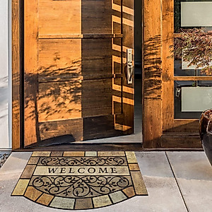 MTOUOCK Durable Welcome Door Mats, 24"x36" Heavy-Duty Large Welcome Mats for Front Door with Non-Slip Rubber Backing, Door Mats for Outside Entry, Front Door Mat for Garage, Patio, High Traffic Area