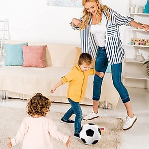 OurHonor Plush Soccer Ball, 11.8" Soft Soccer Stuffed Toy Soccerball Throw Pillow Fluffy Football Plushies Toy Sport Gift for Boy & Girls Chrismas Decor