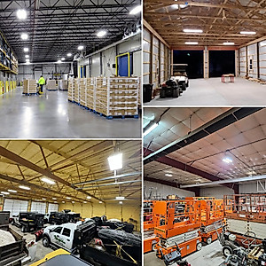 160W LED Linear High Bay Light Fixture, 1-10V Dimmimg LED Linear Highbay Shop Lights, 5000K Daylight 22400LM(140LM/W) 100-277V for Garage, Factory, Workshop,Warehouse