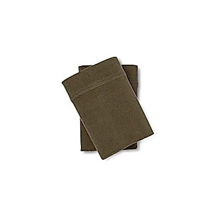 Room Essentials Jersey 2"Standard Pillowcases Solid Olive Military Green 100% Cotton