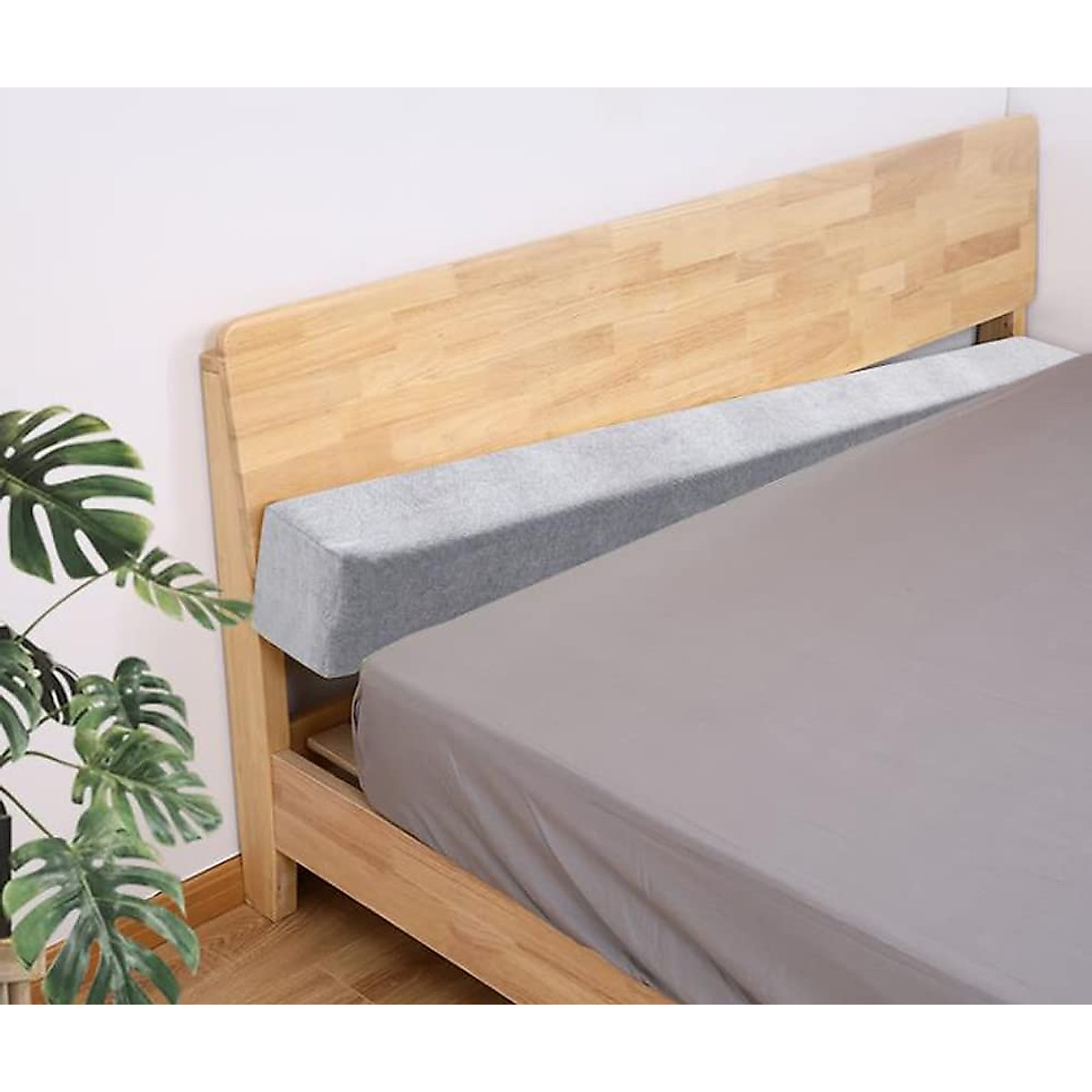 JCANT Rectangle Bed Bridge Wall Mattress Gap Filler,Washable Cover,Bed Bumpers Bed Guard Mattress Extender for Queen, King, Full Bed