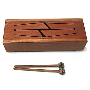 Mahogany Wood Tongue Drum Slit Tongue Log Drum With Mallets 4 Notes, PROFESSIONAL SOUND/QUALITY - JIVE BRAND