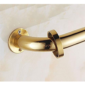 CRODY Bath Wall Attachment Handrails Grab Bar Rails Brass Shower Non-Slip Grab Bar,Wall Mounted Towel Rack Handrail, Bathtub Bathroom Safety Support Rail,Elderly Disabled Pregnant Women Polished Handl