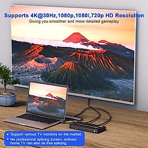 Video Wall Controller 2X2 4K TV Wall Controller HDMI Video Wall Processor - 4 Channel Splicing Display Controller with Remote Control for 4 TV Screens into 1 Wall Display