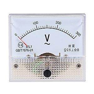 uxcell AC 0-300V Analog Panel Voltage Gauge Volt Meter 85C1 2.5% Error Margin