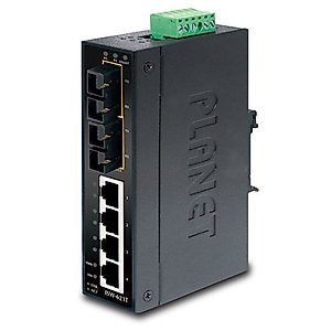 PLANET TECHNOLOGY ISW-621TS15 IP30 Industrial Ethernet Switch 4-Port 10/100Base-TX + 2-Port 100Base-FX (SM, SC, 15km) (-40~75C)