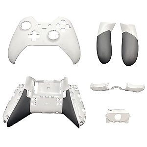 Cowhilan Replacement Housing Shell Faceplate Case Cover Repair Parts Compatible with Xbox Elite Wireless Controller - White Special Edition