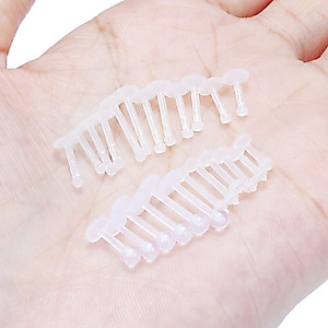 Lcolyoli 24-38PCS 16G Clear Piercing Retainers Flat & Ball Top Bioflex Lip Rings Labret Medusa Retainer Flexible Conch Tragus Cartilage Helix Piercing Jewelry for Women Men 6mm 8mm 10mm Bar Length