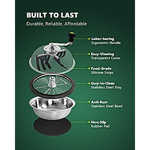 STAYGROW 13 Inch Bud Leaf Bowl Trimmer, 13" Trim Bowl with Clear Visibility Dome and Sharp Stainless Steel Blades, for Twist Spin Cutting Buds, Flowers, Leaves, Hydroponics Plants