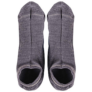 ZEAL WOOD Merino Wool No Show Running Socks for Men Women Womens Mens Hiking Socks Women Men Moisture Wicking Wool Ankle Athletic Socks Tennis Golf Non Slip Socks Low Cut Wool Socks 3 Pairs-Grey M