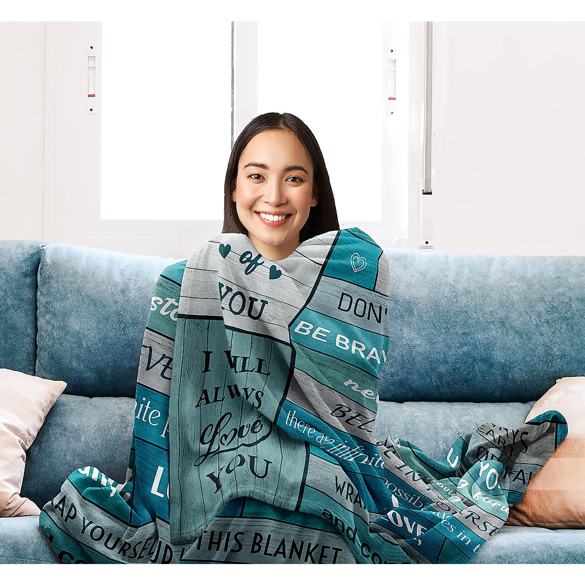 POQUSH Gifts for Sister,Sister Birthday Gifts,Sisters Gifts from Sister Brother,Big Sister Gifts for Girls,Birthday Gifts for Sister,Sister Gift,Gift for Sister Birthday Blanket 60x50in