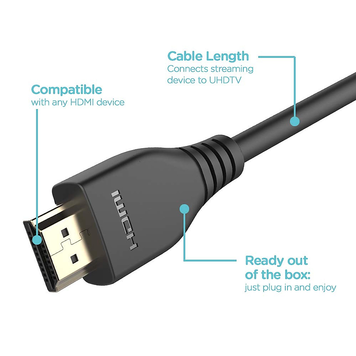 8K HDMI Cable 10ft KEYMOX HDMI 2.1 Cable, 48Gbps Ultra HD High Speed, Support 4K@120Hz & 8K@60Hz, Dynamic HDR,eARC/Ethernet, Compatible with Apple TV,Nintendo Switch,Roku,Xbox Series X/S,PS5,Blu-ray
