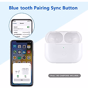 Murcycle Wireless Charging Case Replacement Compatible for AirPod Pro Charging Case, Only Air Pods Pro Charger Case with Pairing Sync Button, No Earbuds