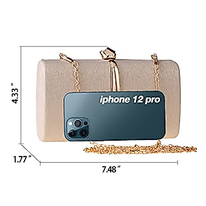 PS PETITE SIMONE Evening Bag Rhinestone Silver Clutch Glitter Gold Clutch Purses for Women Evening Formal Wedding Party