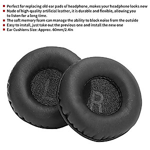 Ear Cushions Compact Size Artificial Leather 60MM Headphone Earpad Easy to Install for Home Office Earphones 2.4in Earphones