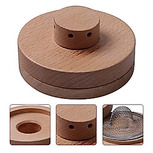 UPKOCH Wiskey Set Wood Lid Cocktail Smoker Kit: 1 Set Infuser Lid Chimney Drink Smoker Whiskey Smoker Infuser Kit for Cocktails Men Set