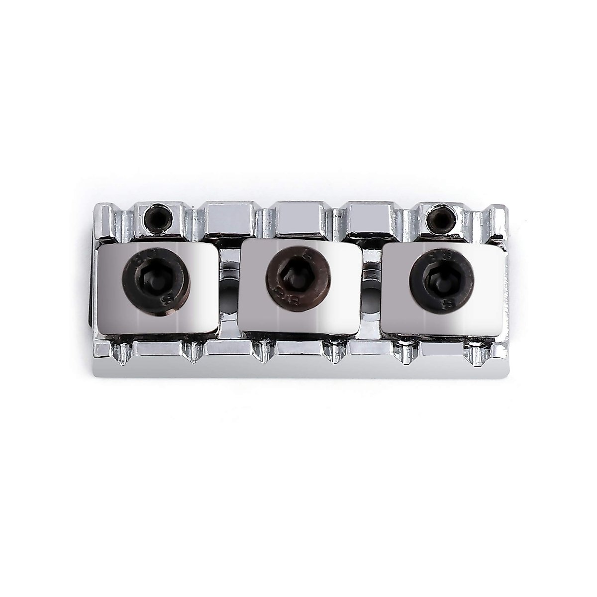 Bogart Guitar String Locking Nut for Floyd Rose Style Adjustable Height Locking Guitar Tremolo Bridge with Mounting Screw Shims and Wrench Chrome.