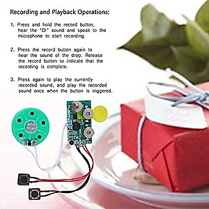 Recordable Voice Module for DIY Greeting Card Music Sound Talk Chip Musical Audio Radio Recorder Regard for Christmas Cards, Creative Gift Boxes, Jewelry Boxes, Crafts, Children's Toys