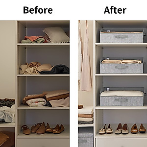 GRANNY SAYS Bundle of 3-Pack Trapezoid Storage Bins for Organizing & 3-Pack Rectangle Lidless Storage Bins