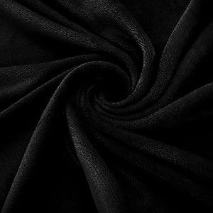 Pro Goleem Fleece Baby Blanket with 2 Inch Satin Trim Soft Anti-Static Plush Blanket for Boys and Girls Christmas Baby Gifts for Babies Black 30x40 Inch