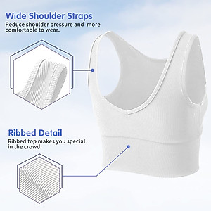 Workout Crop Tank Tops for Women Solid Comfort Sleeveless Shirts for Casual Sports Fitness Yoga Reversible Ribbed Tops White XXL