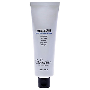 Baxter of California Exfoliating Facial Scrub for Men | Non-Drying with Walnut and Avocado Oil | All Skin Types | 4 Fl Oz (Pack of 1)