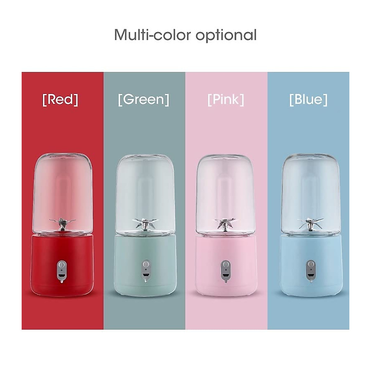 SRLIWHITE Portable Blender USB Blender Two Piece Electric Juicer Smoothie Blender Mini Personal Lemon Juicer (Color : Pink)