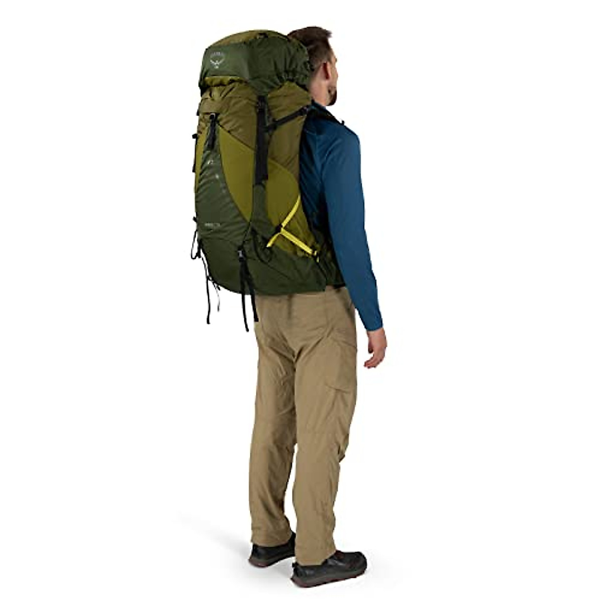 Osprey Atmos AG LT 50L Men's Backpacking Backpack, Night Shift/Scoria Blue, S/M