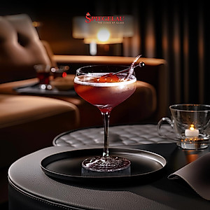 Spiegelau Prefect Coupette Cocktail Glasses, Coupe Martini Glasses, Stemmed Drinkware, European Crystal, Drinkware Glass Set of 4, 8.3 oz.