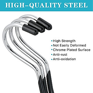 Aemygo Scarf Ring Hangers, 15 Pcs Non-Slip Belt Rack Tie Hanging Hooks Closet Accessories Scarf Organizer Storage Holders for Ties Scarves Belts Tank Tops Pashminas (Black)