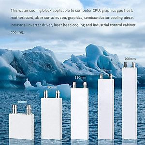 Clyxgs Aluminum Water Cooling Block,Liquid Cold Water Plate Heat Sink Water-Cooled Exchanger Head semiconductor Refrigeration Sheet CPU Graphics Radiator Heatsink Endothermic Head (40 x 40 x 12mm)2pcs