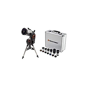 Celestron NexStar Evolution 6, Schmidt-Cassegrain Telescope with Integrated WiFi - with Deluxe Accessory Kit (5 Celestron Plossl Eyepieces, 1.25in Barlow Lens, 1.25in Filter Set, Accessory Carry Case