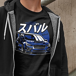 Subie Fifth Generation Blue T-Shirt | Adult Unisex Short Sleeve Shirts Gift for Car Lovers Automotive Enthusiasts (X-Large)