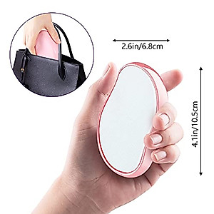 Crystal Hair Eraser, Crystal Hair Remover Painless Exfoliation, Portable Mild Hair Removal Tool, Magic Hair Eraser for Back Arms Legs Fast & Easy, Reusable Crystal Hair Eraser for Women and Men- Pink